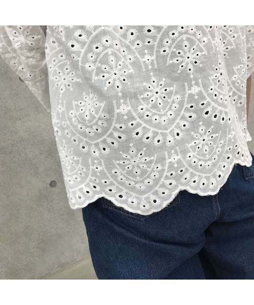 copine（コピン）の「ラッフルスリーブパンチングブラウス【クリックポスト対象商品】（シャツ/ブラウス）」 - WEAR