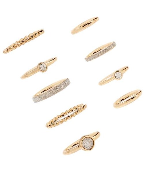 FOREVER 21（フォーエバー トゥエンティーワン）の「Forever 21 Beaded & Rhinestone Ring Set（リング）」 - WEAR
