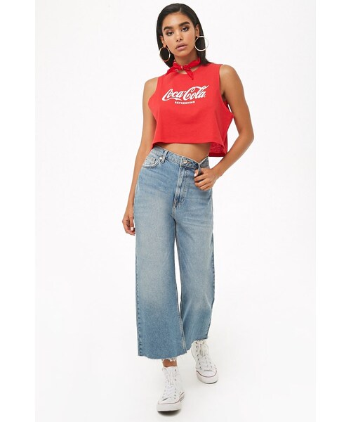 FOREVER 21（フォーエバー トゥエンティーワン）の「Coca-Colaロゴクロップタンクトップ（）」 - WEAR