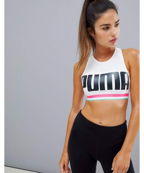 Puma（プーマ）の「Puma Ambition Bra In White（ブラジャー）」 - WEAR