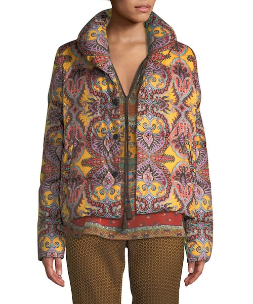 ETRO（エトロ）の「Etro Paisley-Print Snap-Front Short Puffer Jacket（）」 - WEAR