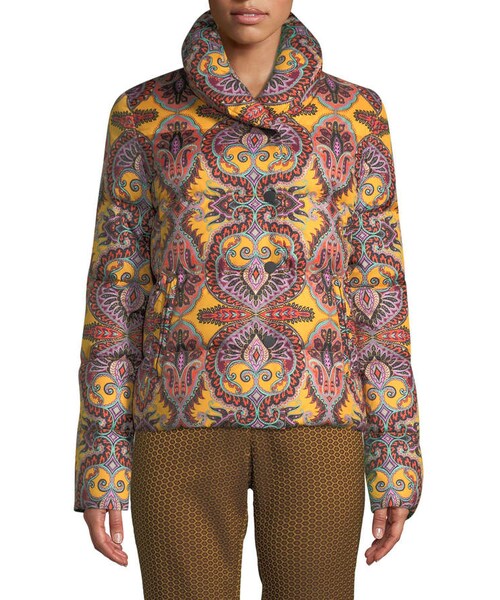 ETRO（エトロ）の「Etro Paisley-Print Snap-Front Short Puffer Jacket（）」 - WEAR