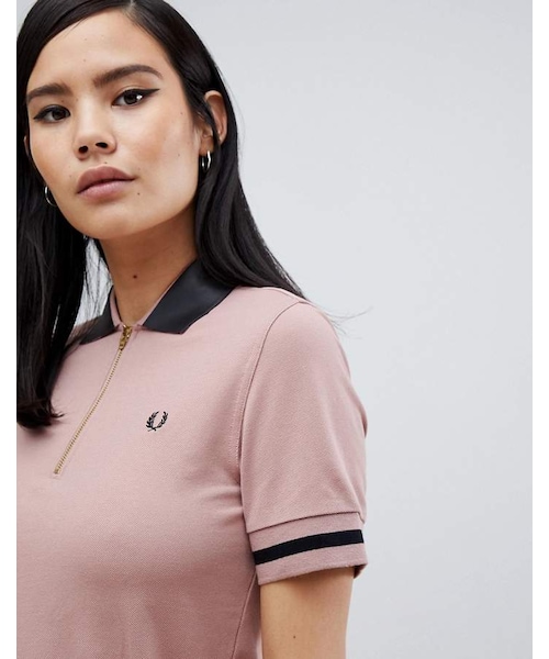 Fred Perry（フレッドペリー）の「Fred Perry Vinyl Collar Pink Polo Shirt（ポロシャツ）」 - WEAR