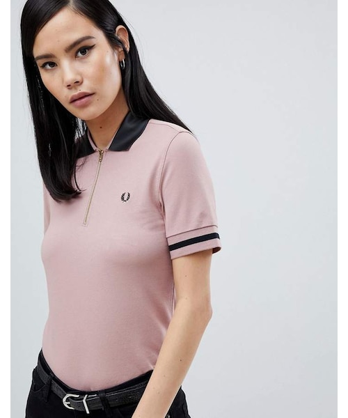 FRED PERRY（フレッドペリー）の「Fred Perry Vinyl Collar Pink Polo Shirt（ポロシャツ）」 - WEAR