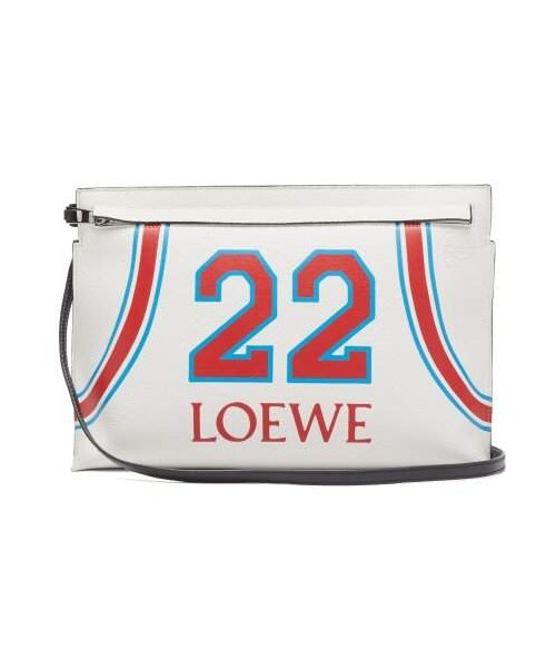 Loewe（ロエベ）の「Loewe - T Pouch Printed Leather Bag - Womens - Red White ...