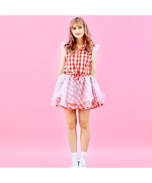 Miauler Mew（Miauler Mew）の「ブロックチェックセットアップ レッド（シャツ/ブラウス）」 - WEAR