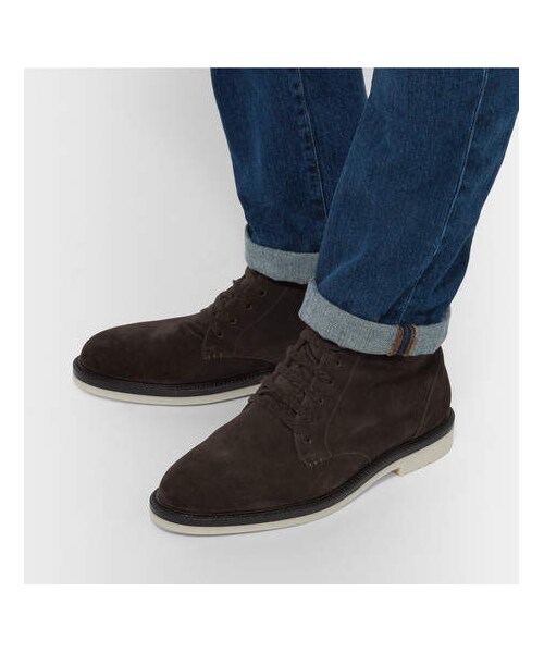 Loro Piana（ロロ・ピアーナ）の「Loro Piana Icer Walk Cashmere-Trimmed Suede Boots ...