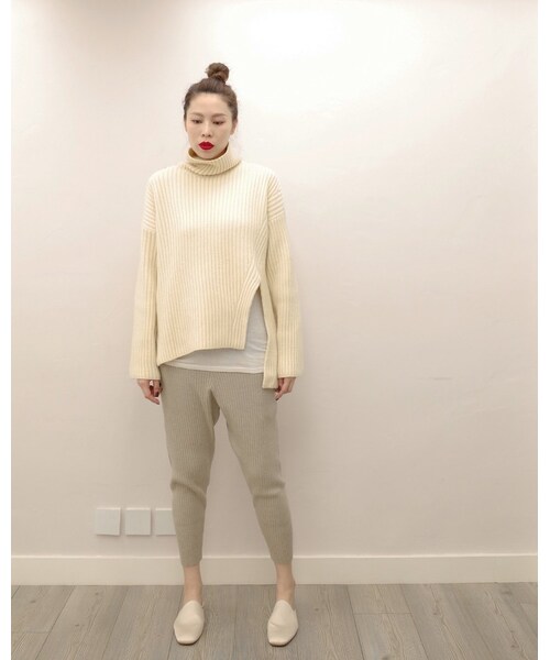 ILIKESUNDAYの「split front chunky wool knit（）」 - WEAR