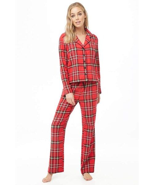 FOREVER 21（フォーエバー トゥエンティーワン）の「Forever 21 Plaid Print Pajama Set（ルームウェア/パジャマ）」 - WEAR
