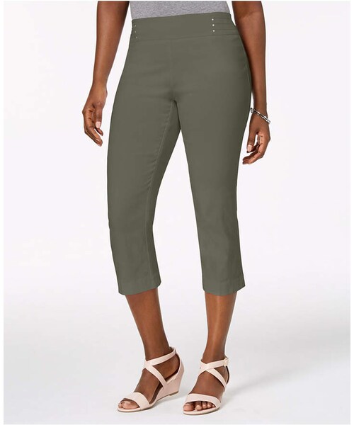 JM Collection（ジェイエムコレクション）の「Jm Collection Embellished Pull-On Capri ...