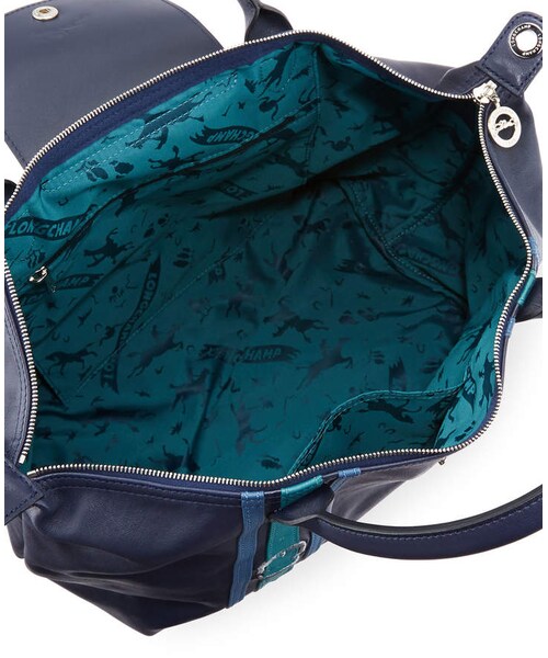 Longchamp（ロンシャン）の「Longchamp Le Pliage Cuir Brides Medium Handbag with ...