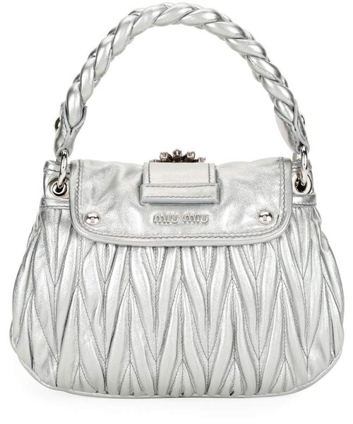 miu miu（ミュウミュウ）の「Miu Miu Coffer Micro Mini Matelasse Top-Handle Satchel ...