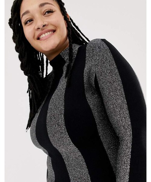 Asos（エイソス）の「ASOS Curve ASOS DESIGN x LaQuan Smith Curve bodycon dress ...