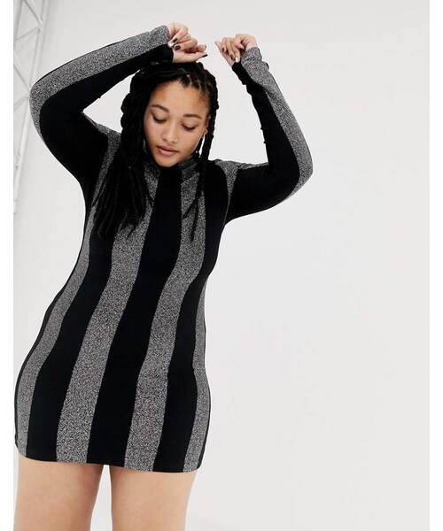 Asos（エイソス）の「ASOS Curve ASOS DESIGN x LaQuan Smith Curve bodycon dress ...