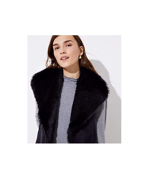 LOFT（-）の「LOFT Faux Fur Vest（ダウンベスト）」 - WEAR