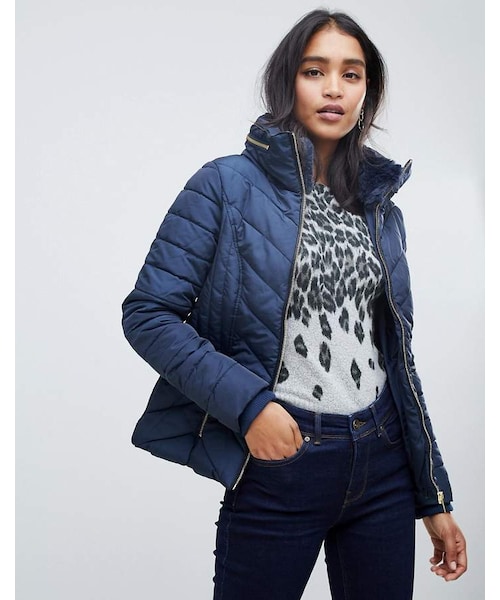Oasis（オアシス）の「Oasis padded jacket in navy（）」 - WEAR