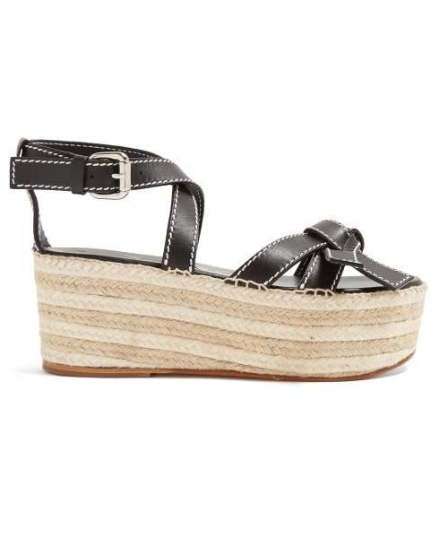 LOEWE（ロエベ）の「Loewe - Gate Knotted Wedge Sandals - Womens - Black（その他シューズ ...