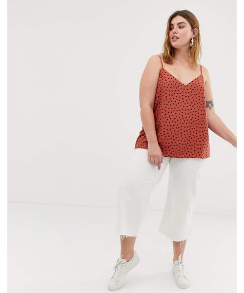 Asos（エイソス）の「ASOS Curve ASOS DESIGN Curve printed cami in splodge print ...