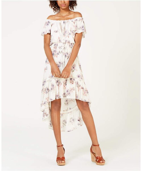 American Rag（-）の「American Rag Juniors' Off-The-Shoulder High-Low Dress ...