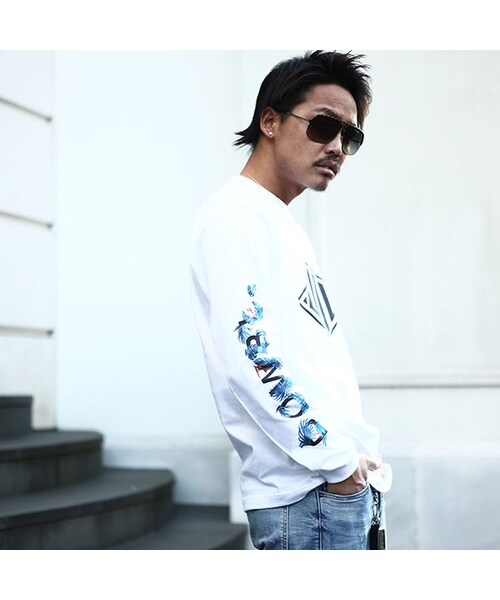 DOWBL（ダブル）の「Rhombus Leaf Icon Long Sleeve（トップス）」 - WEAR