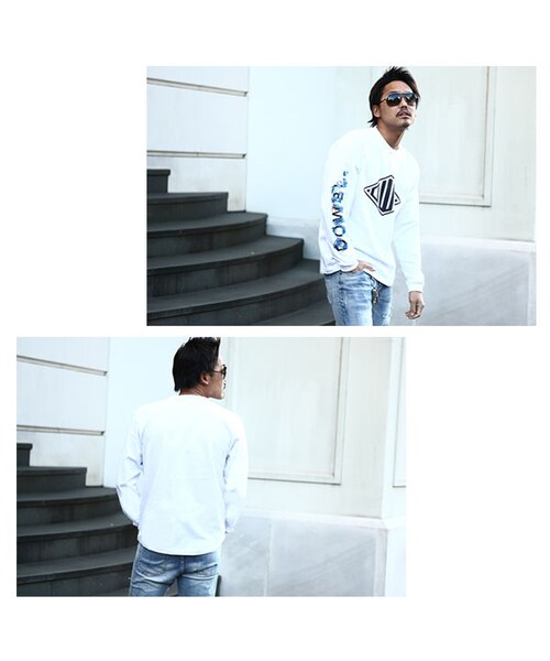 DOWBL（ダブル）の「Rhombus Leaf Icon Long Sleeve（トップス）」 - WEAR