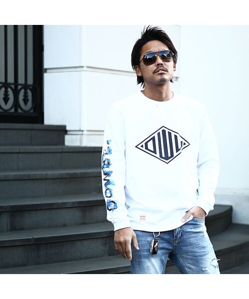 DOWBL（ダブル）の「Rhombus Leaf Icon Long Sleeve（トップス）」 - WEAR