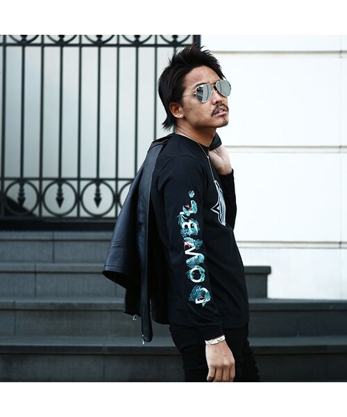 DOWBL（ダブル）の「Rhombus Leaf Icon Long Sleeve（トップス）」 - WEAR