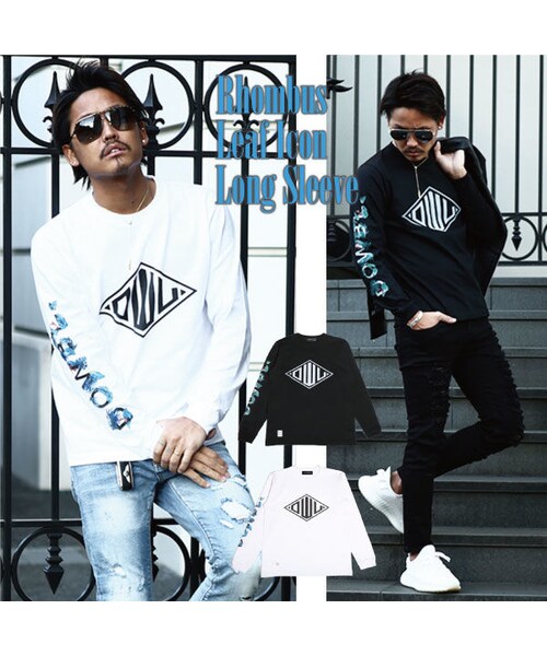 DOWBL（ダブル）の「Rhombus Leaf Icon Long Sleeve（トップス）」 - WEAR