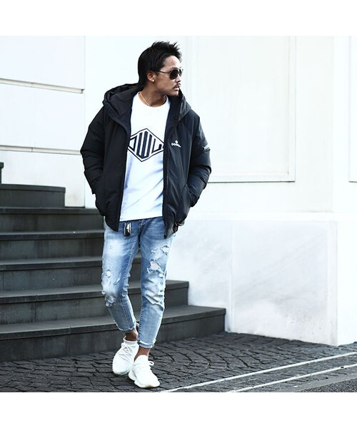 DOWBL（ダブル）の「Rhombus Leaf Icon Long Sleeve（トップス）」 - WEAR