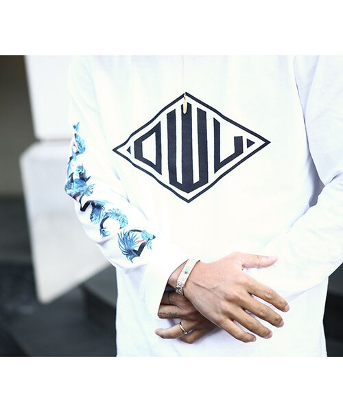 DOWBL（ダブル）の「Rhombus Leaf Icon Long Sleeve（トップス）」 - WEAR