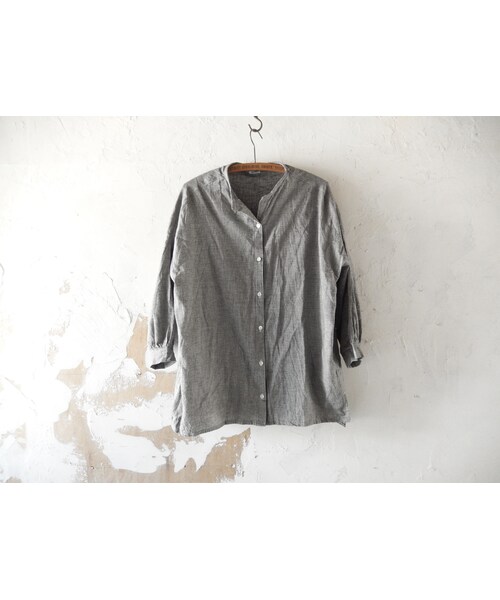 Handmade（ハンドメイド）の「COCOLO Glen Check No Collar Shirt（シャツ/ブラウス）」 - WEAR
