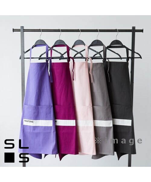 no brand（ノーブランド）の「PANTONE パントン エプロン ブルー 着丈：74cm 身幅：85.5cm 胸エプロン 胸当てエプロン ...