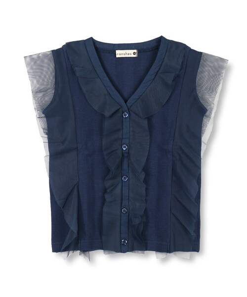 BRANSHES（ブランシェス）の「チュール付きノースリーブトップス（キャミソール）」 - WEAR