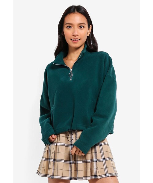 Factorie（ファクトリエ）の「Crop Quarter Zip Polar Fleece Top（）」 - WEAR