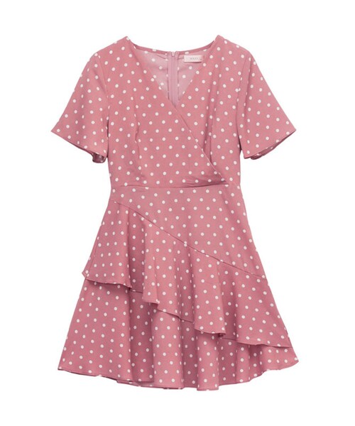 YOCO（ヨーコー）の「V-Neck Bodycon Ruffle Hem Dress（）」 - WEAR