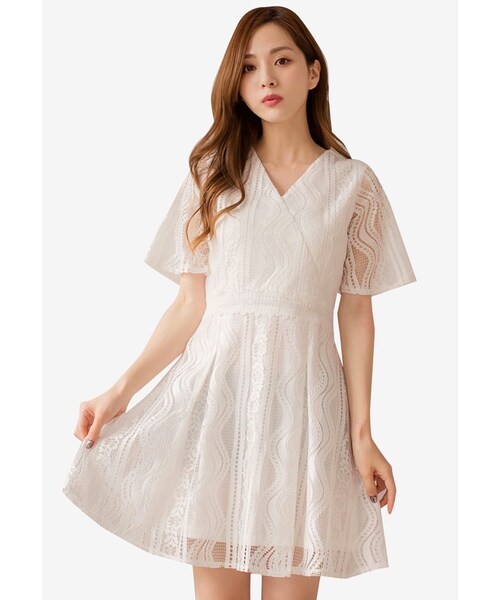 YOCO（ヨーコー）の「Mesh Lace Detail Bodycon Dress（）」 - WEAR