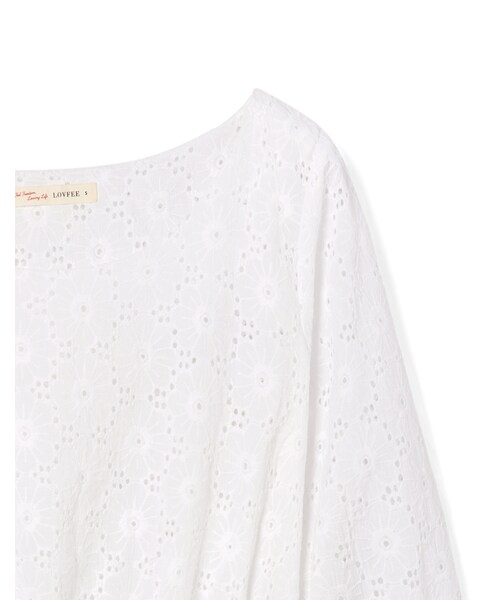 LOVFEE（ラッフィ）の「氣質花朵縷空七分傘擺上衣（）」 - WEAR