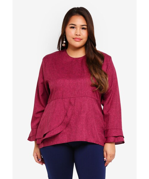 Gene Martino（ジーンマルティーノ）の「Plus Size Peplum Top（）」 - WEAR