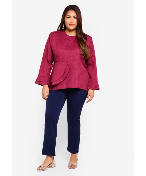 Gene Martino（ジーンマルティーノ）の「Plus Size Peplum Top（）」 - WEAR