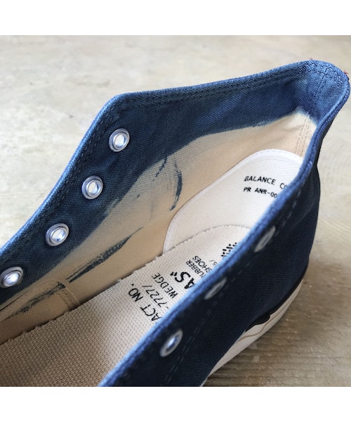 PRAS（プラス）の「PRAS "HAND DYED MID" / プラス "インディゴ染めミッドカット" (インディゴ）（スニーカー ...