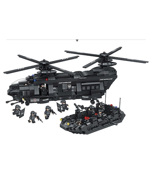 no brand（ノーブランド）の「LEGO CH-47 レゴ互換 SWAT 特殊警察 ビルディング ブロック おもちゃ 1351ピース 全長 ...