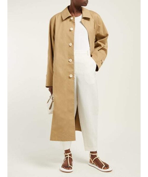 chimala（チマラ）の「Chimala - Peach Single Breasted Cotton Twill Trench Coat ...