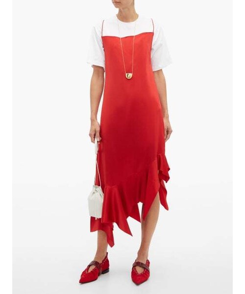 TOGA（トーガ）の「Toga - Python Effect Band Suede Flats - Womens - Red（）」 - WEAR