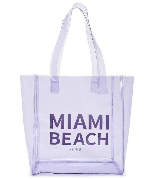 FOREVER 21（フォーエバー トゥエンティーワン）の「Forever 21 Transparent Miami Beach Tote ...