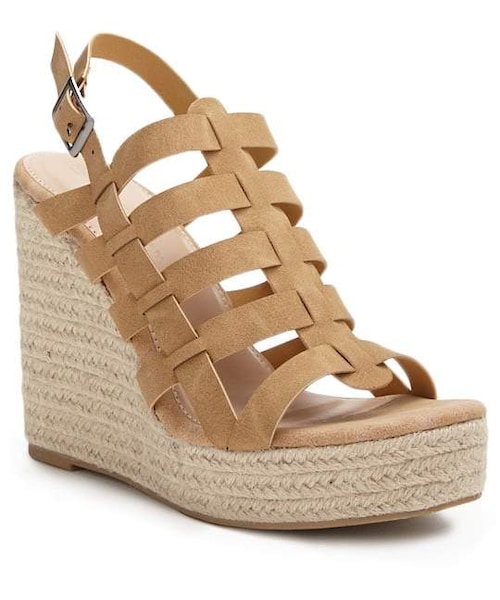 FOREVER 21（フォーエバー トゥエンティーワン）の「Forever 21 Caged Espadrille Wedges（サンダル ...