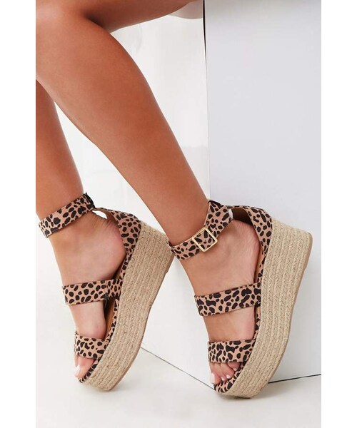 Forever 21（フォーエバー トゥエンティーワン）の「Forever 21 Cheetah Print Espadrille ...