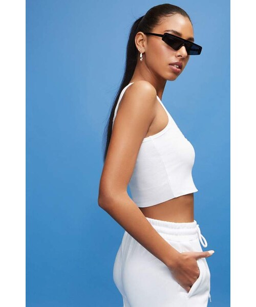 FOREVER 21（フォーエバー トゥエンティーワン）の「Forever 21 USPS Express Cropped Tank Top ...