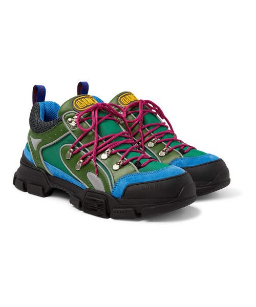 GUCCI（グッチ）の「Gucci Flashtrek Reflective Leather, Suede And Mesh Sneakers ...