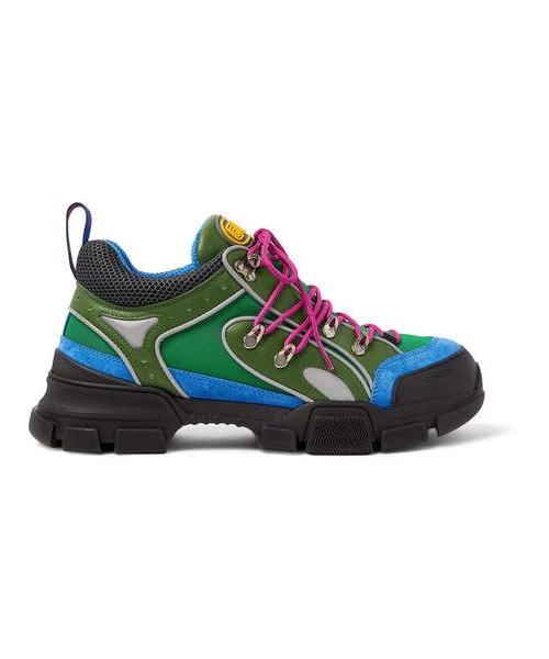 GUCCI（グッチ）の「Gucci Flashtrek Reflective Leather, Suede And Mesh Sneakers ...