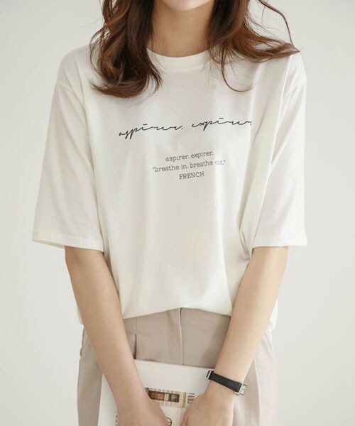 DHOLIC STYLE（ディーホリックスタイル）の「[justone] FrenchハーフスリーブTシャツ（Tシャツ/カットソー）」 - WEAR